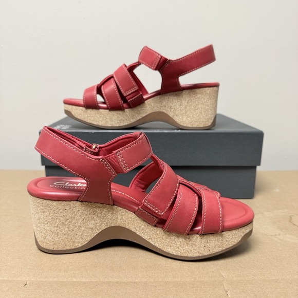 Clarks | Shoes | Clarks Unstructured Capri Step Red Nubuck 2649643 ...
